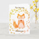 Woodland Fox Fall Birthday Son Card | Zazzle