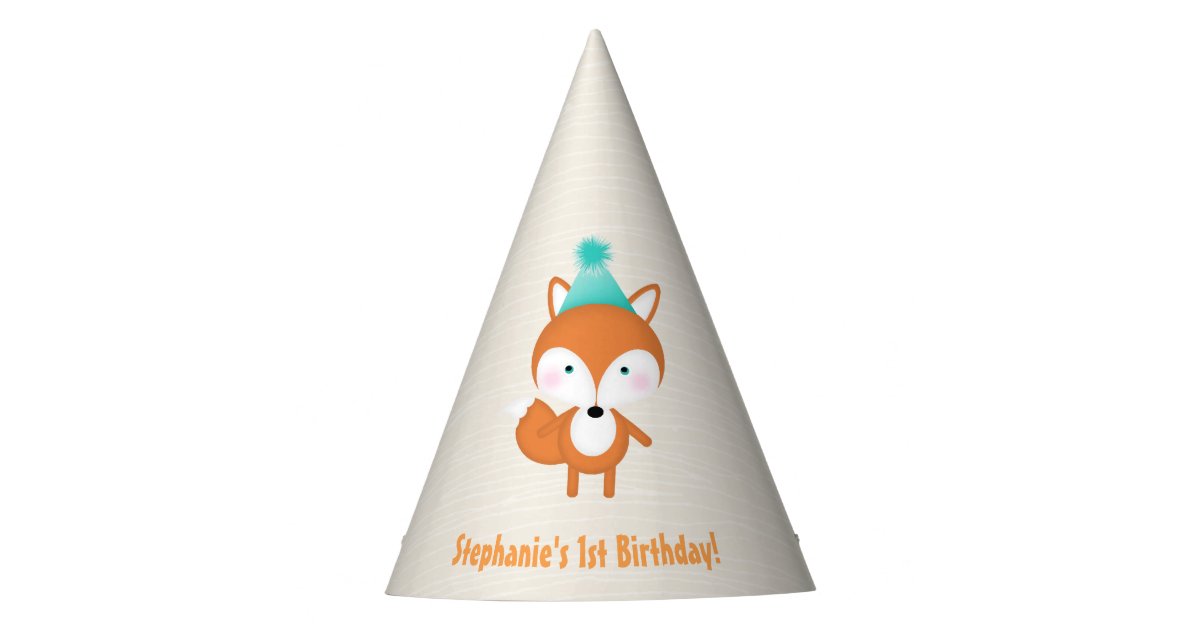 Woodland Fox Party Hat | Zazzle