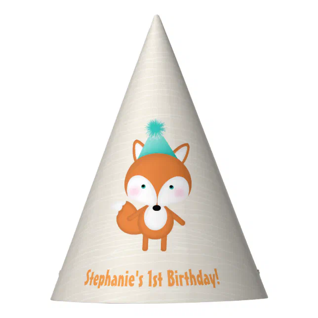 Woodland Fox Party Hat | Zazzle