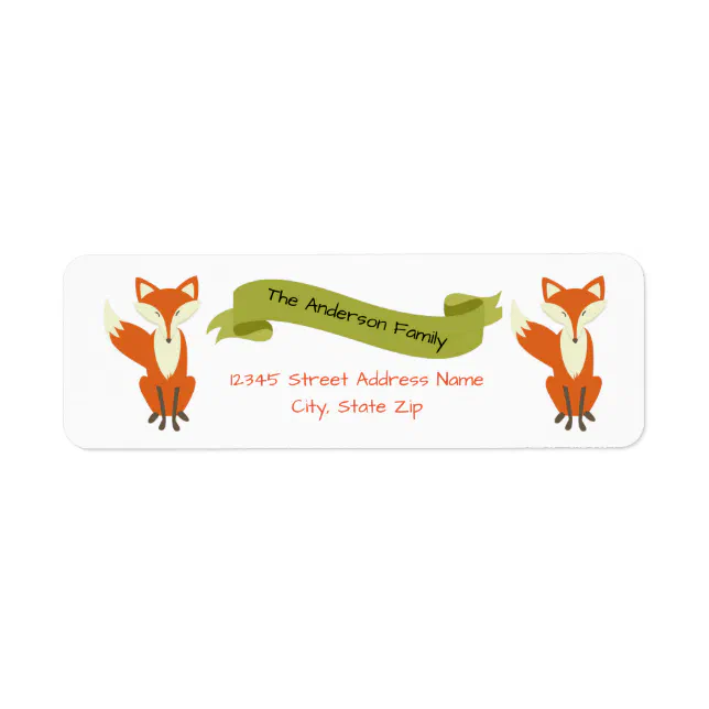 Woodland Fox - Return Address Labels | Zazzle