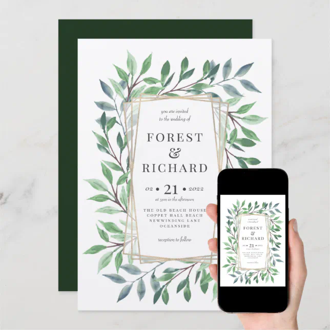 Woodland Frame Invitation | Zazzle