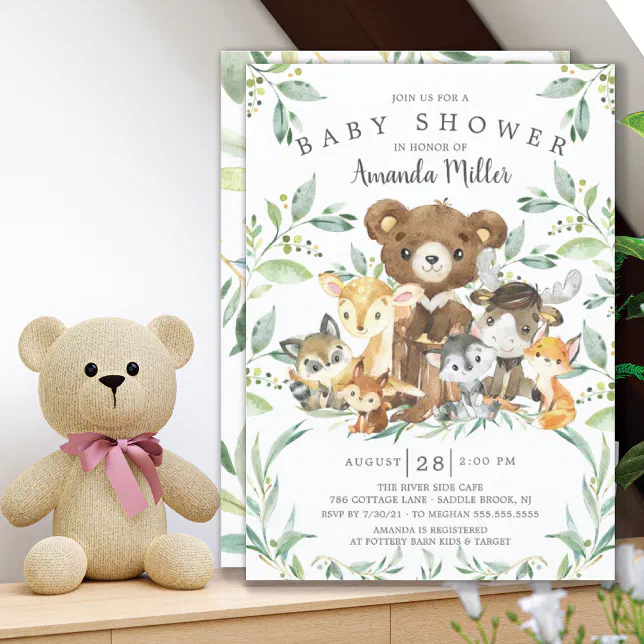 Woodland Friends Baby Shower Invitation | Zazzle Woodland Friends Baby Shower Invitation | Zazzle