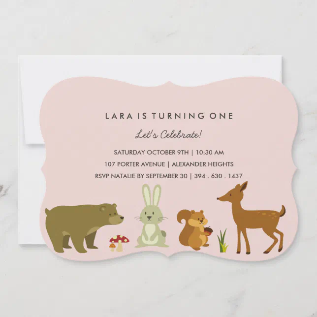 Woodland Friends Birthday Invitation | Zazzle