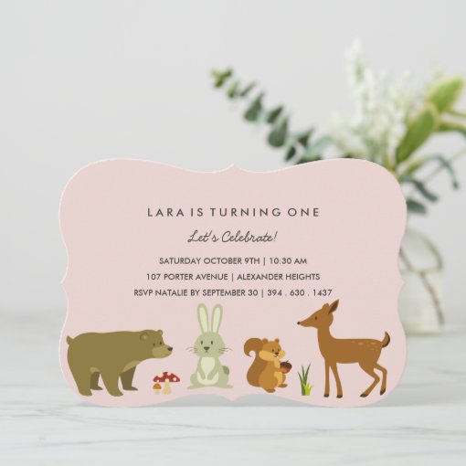 Woodland Friends Birthday Invitation | Zazzle