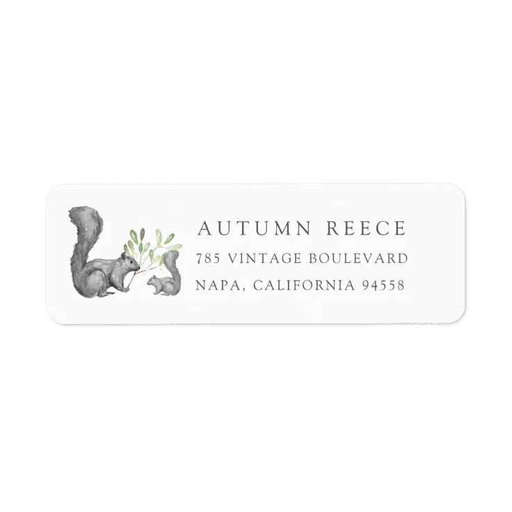Woodland Friends Return Address Label | Zazzle