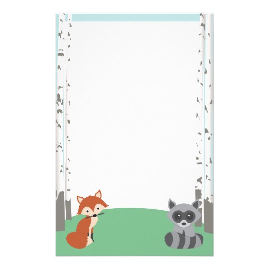 Woodland Friends Stationery | Zazzle.com