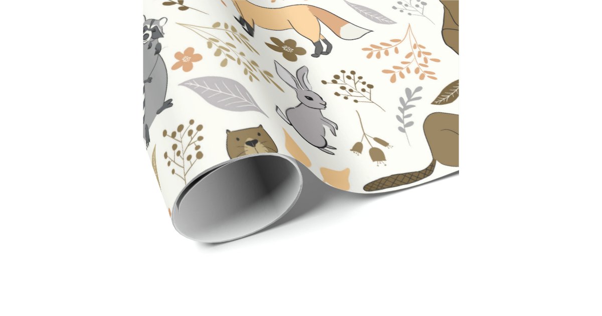 Woodland Friends Wrapping Paper | Zazzle