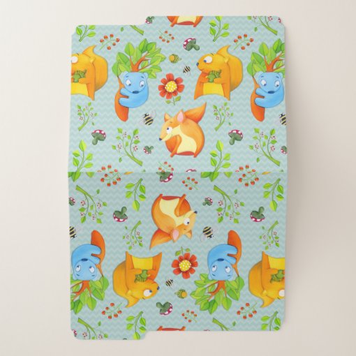 Woodland Fun Set of File Folders | Zazzle