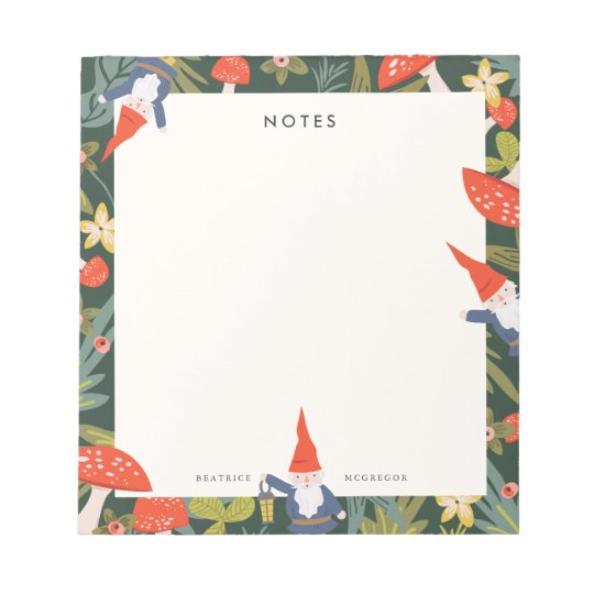 Woodland Gnomes Notepad | Zazzle.com