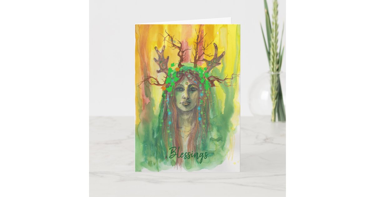 Woodland Goddess blessings Card | Zazzle