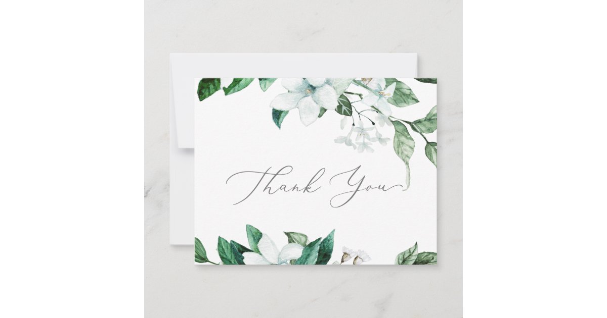 Woodland Greenery Thank You Card | Zazzle