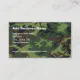 Woodland Military Green Camouflage & QR Code Business Card | Zazzle