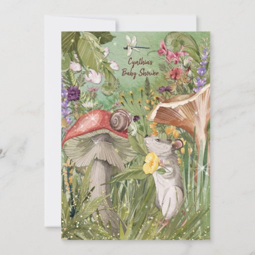 Woodland Nature Baby Shower Invitation | Zazzle