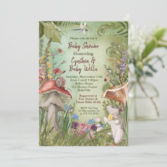 Woodland Nature Baby Shower Invitation | Zazzle