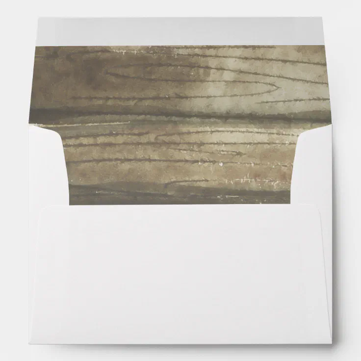 Woodland Nature Wood Watercolor Rustic Envelope | Zazzle