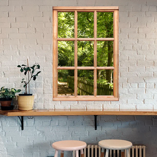 Woodland Path View from a Window Poster | Zazzle