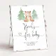 Woodland pine tree bear Books for baby Poster | Zazzle