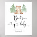 Woodland pine tree bear Books for baby Poster | Zazzle