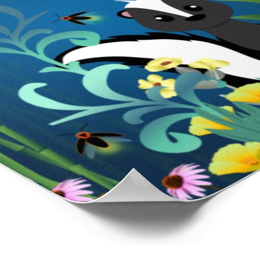 Woodland Skunk Poster | Zazzle