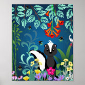 Woodland Skunk Poster | Zazzle