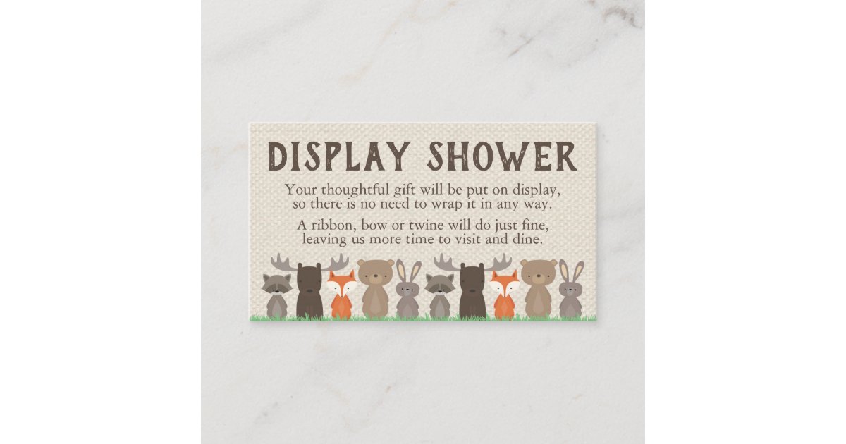 Woodland Themed Display Shower Inserts | Zazzle