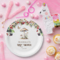 Woodland Toadstool & Mushroom Fall Baby Shower Paper Plates | Zazzle