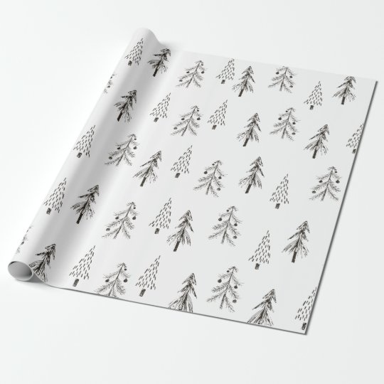 Woodland Tree Winter Wrapping Paper | Zazzle
