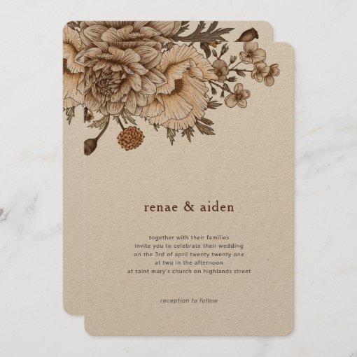 Woodland wedding invite, Boho invitation, Rustic Invitation | Zazzle