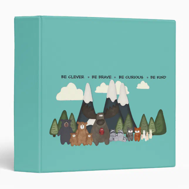 Woodland Wildlife Friends 3 Ring Binder | Zazzle