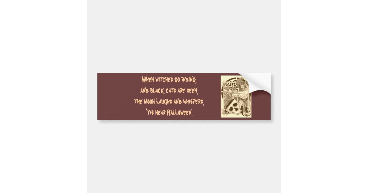 Woodland Witch Bumper Sticker | Zazzle