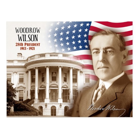 Woodrow Wilson - 28th President of the U.S. Postcard | Zazzle.com