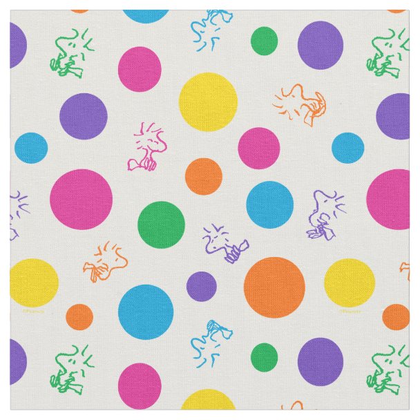 Woodstock Fun Pattern Fabric | Zazzle