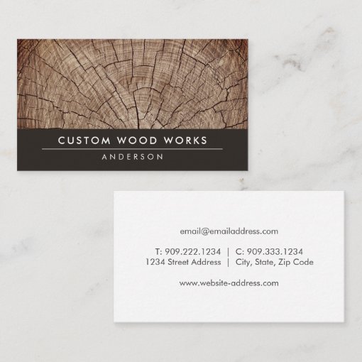 Woodwork Business Card | Zazzle
