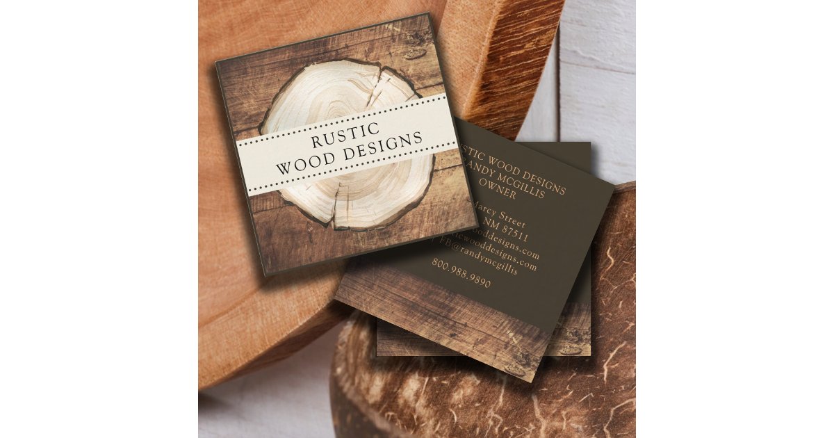 Woodworker Carpenter Rustic Wood Business Card | Zazzle