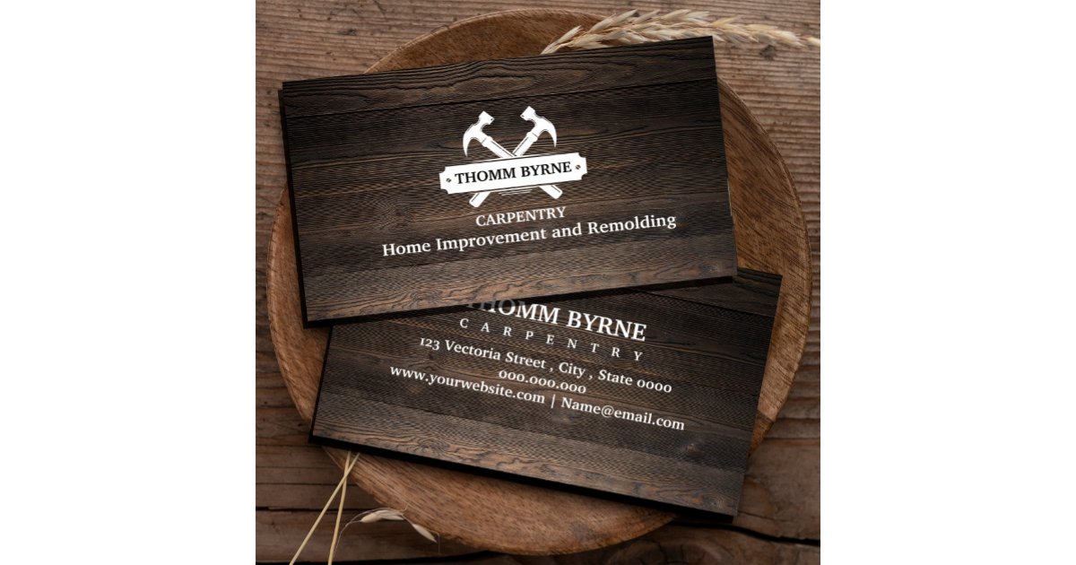 Woodworker / Carpenter Tools Home Improvement Business Card | Zazzle