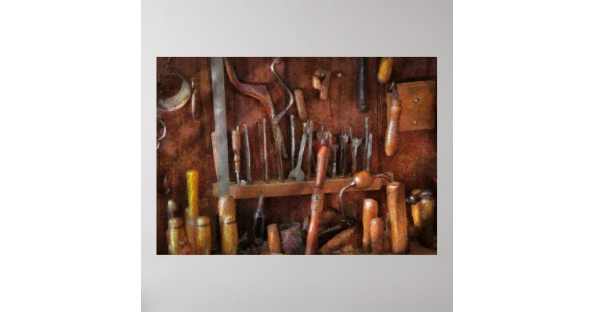Woodworker - Old tools Poster | Zazzle.com