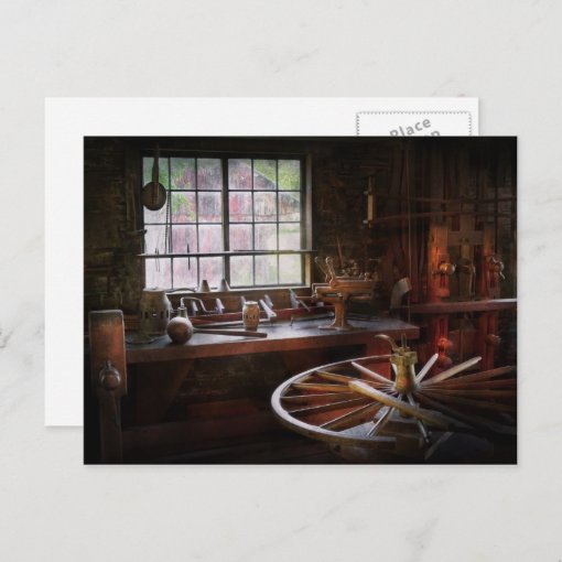 Woodworker - The wheelwright shop Postcard | Zazzle