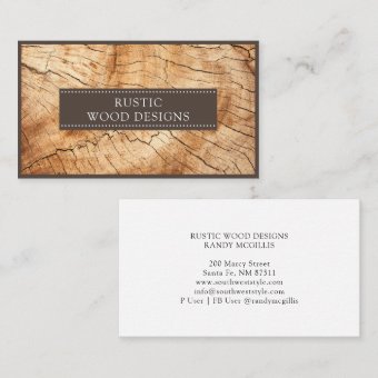 Woodworker Wood Business Card | Zazzle
