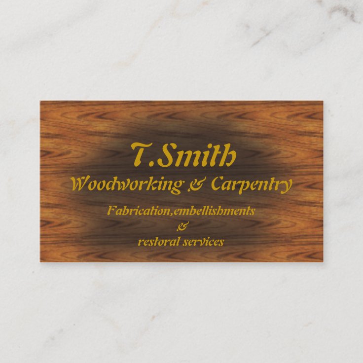 woodworking business card | Zazzle