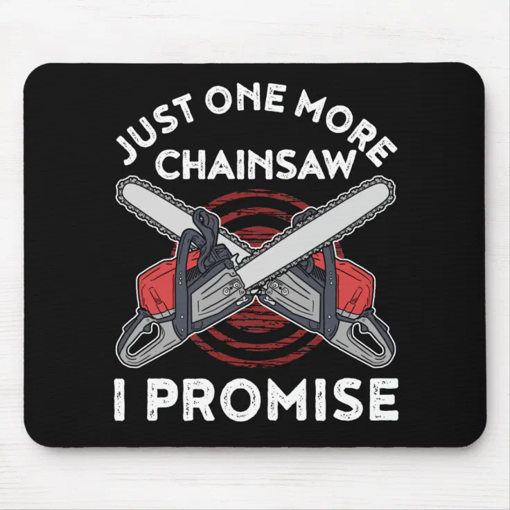 Woodworking Gift Men Lumberjack Arborist Chainsaw Mouse Pad | Zazzle