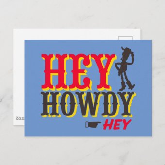 Woody - Hey Howdy! Postcard | Zazzle