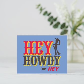 Woody - Hey Howdy! Postcard | Zazzle