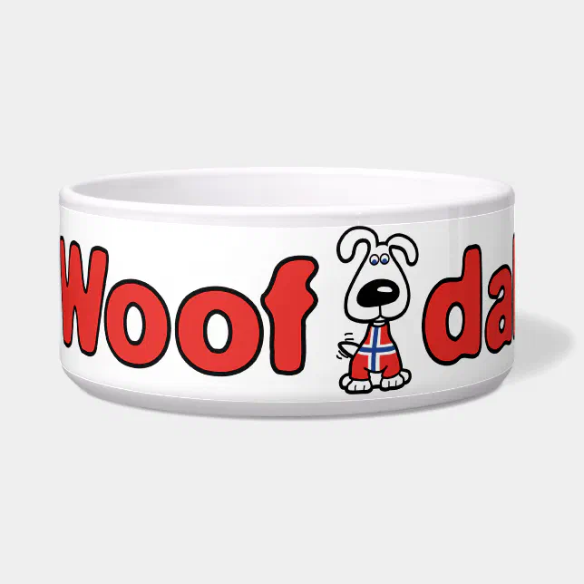 Woof Dah Dog Bowl | Zazzle
