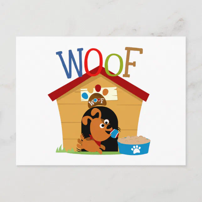 Woof Dog Postcard | Zazzle