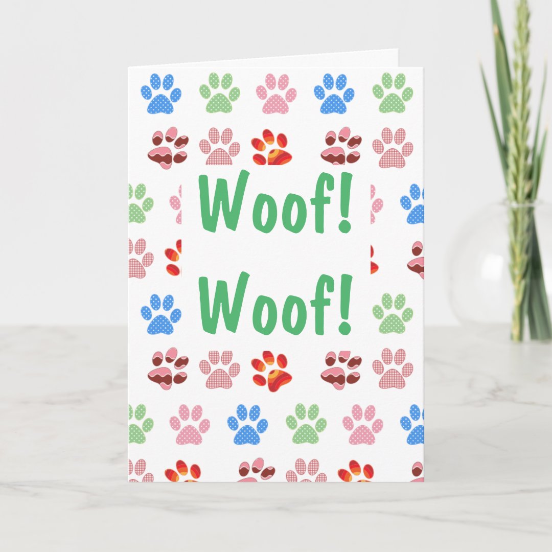 Woof! Woof! Birthday Card | Zazzle
