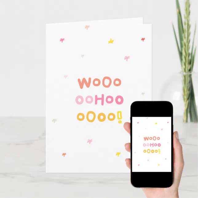 WooHoo! (Congrats) Greeting Card | Zazzle