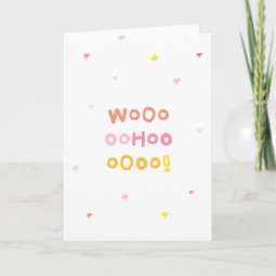 WooHoo! (Congrats) Greeting Card | Zazzle