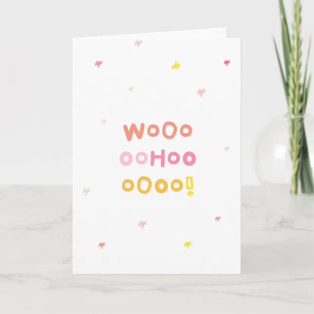 WooHoo! (Congrats) Greeting Card | Zazzle