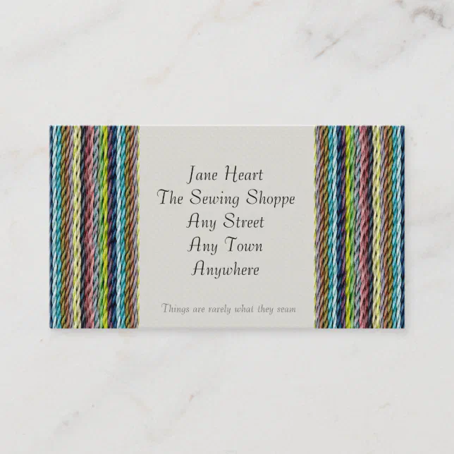 Wool Fabric Effect Textiles Business Card | Zazzle