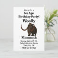 Woolly Mammoth Ice Age Birthday Invitation | Zazzle